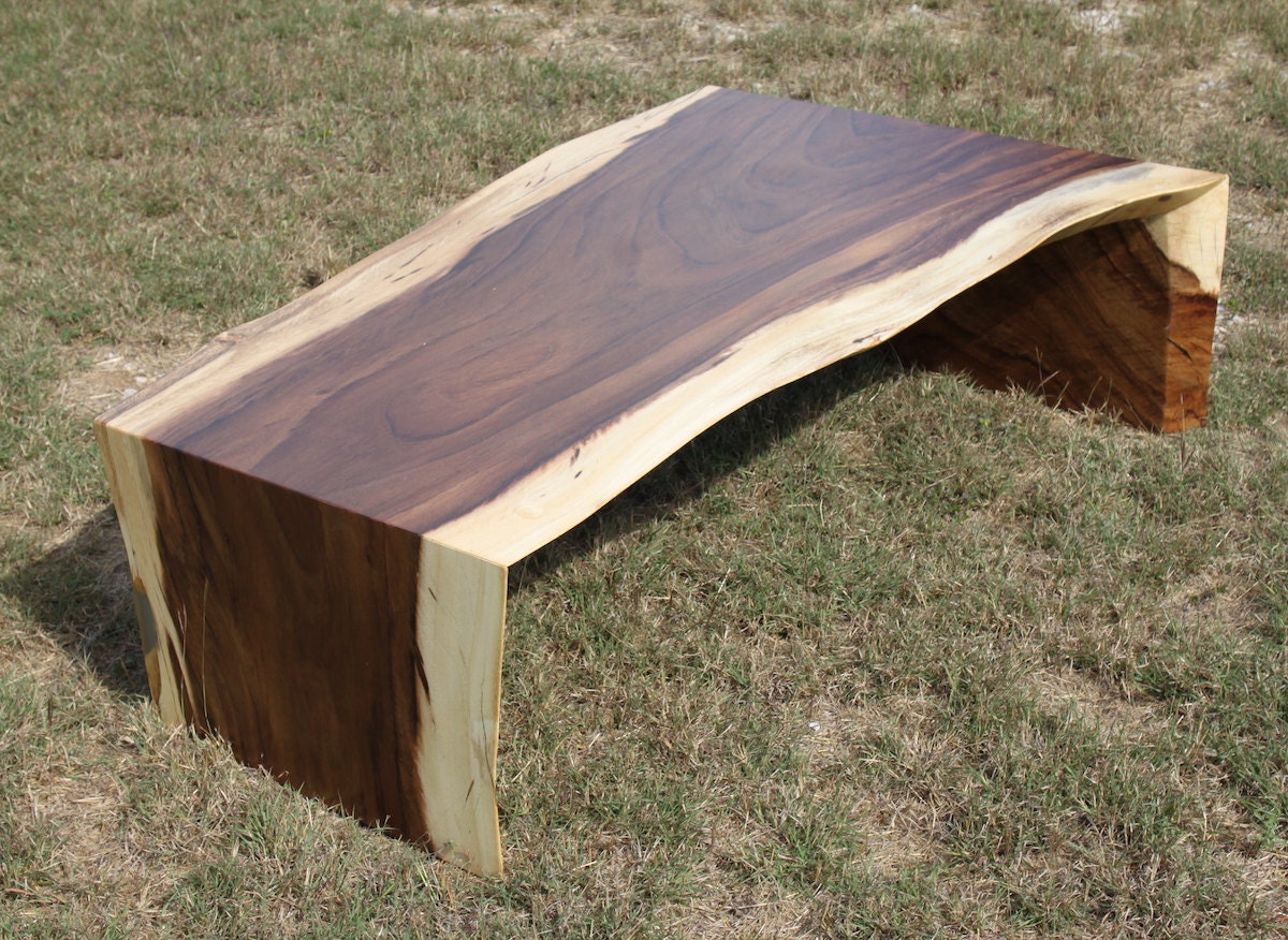 Live Edge Coffee Table or Bench Waterfall Bases - Etsy