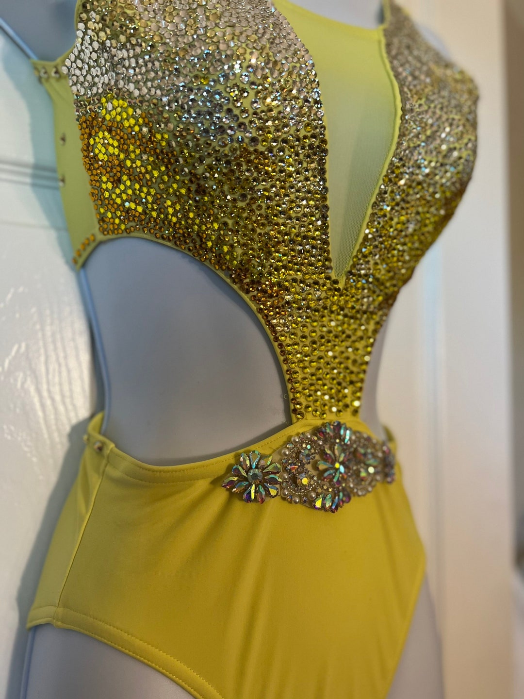 Youth X-large Custom Yellow Lyrical Dance Costume - Etsy