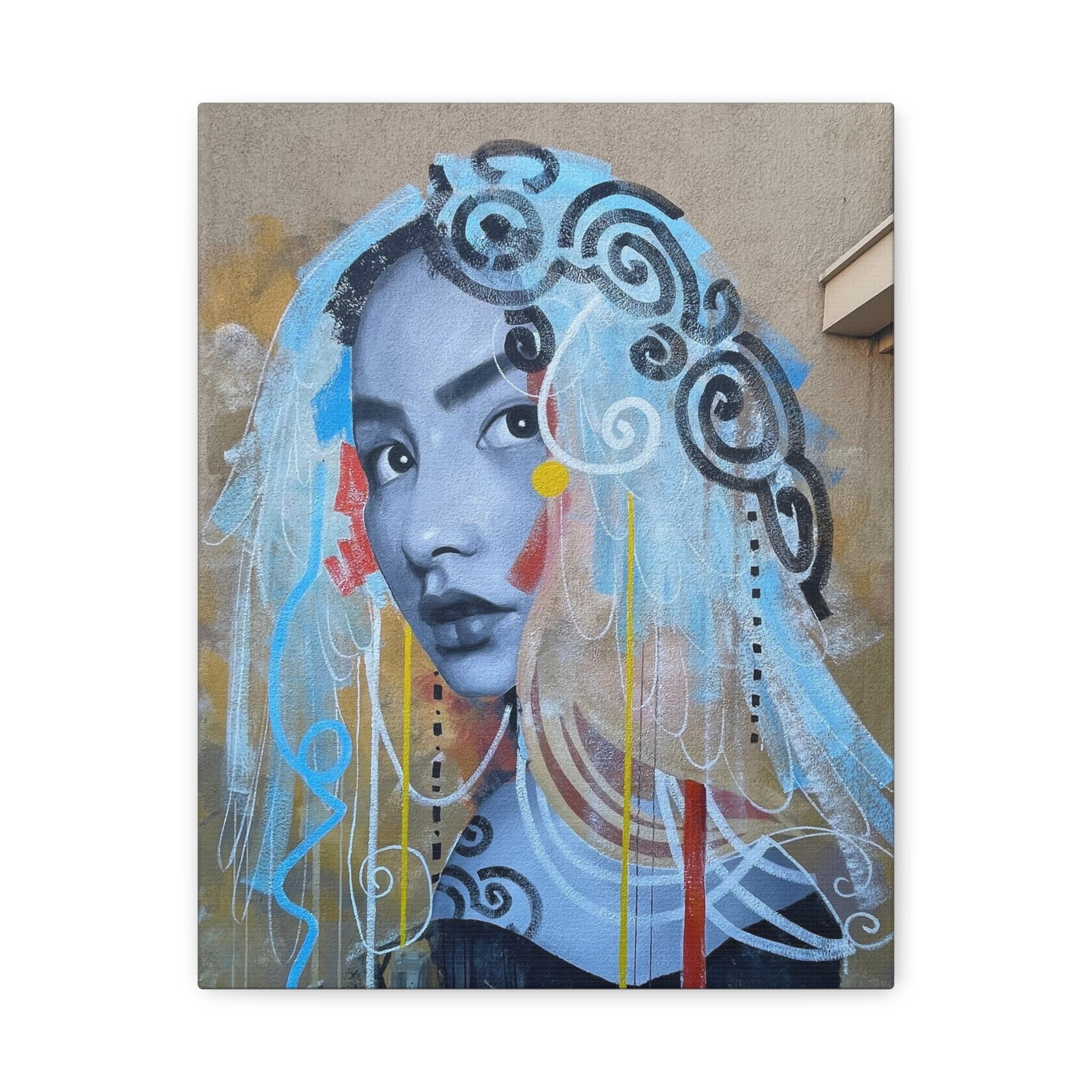 Urban Graffiti Street Art, Girl With Veil Photograph on Canvas - Etsy