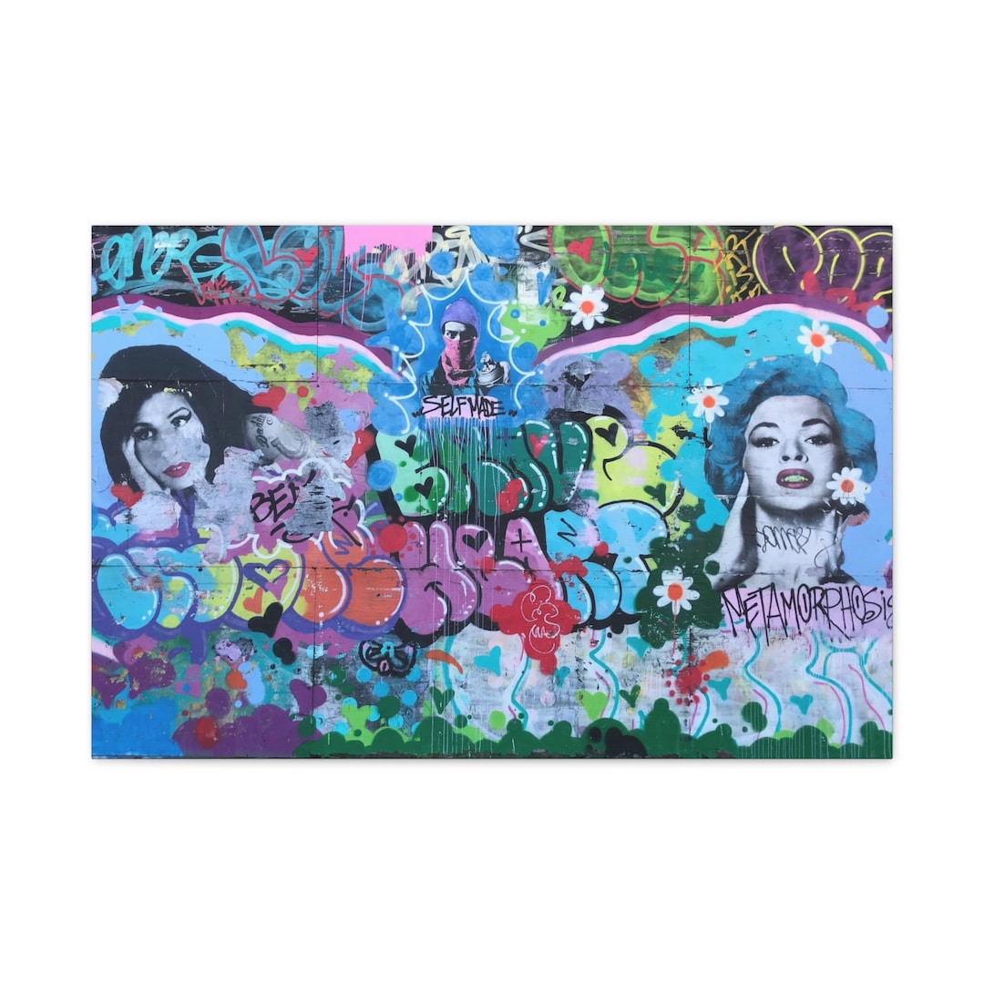 Urban Graffiti Wall Street Art, Amy Winehouse and Beyonce - Photograph ...