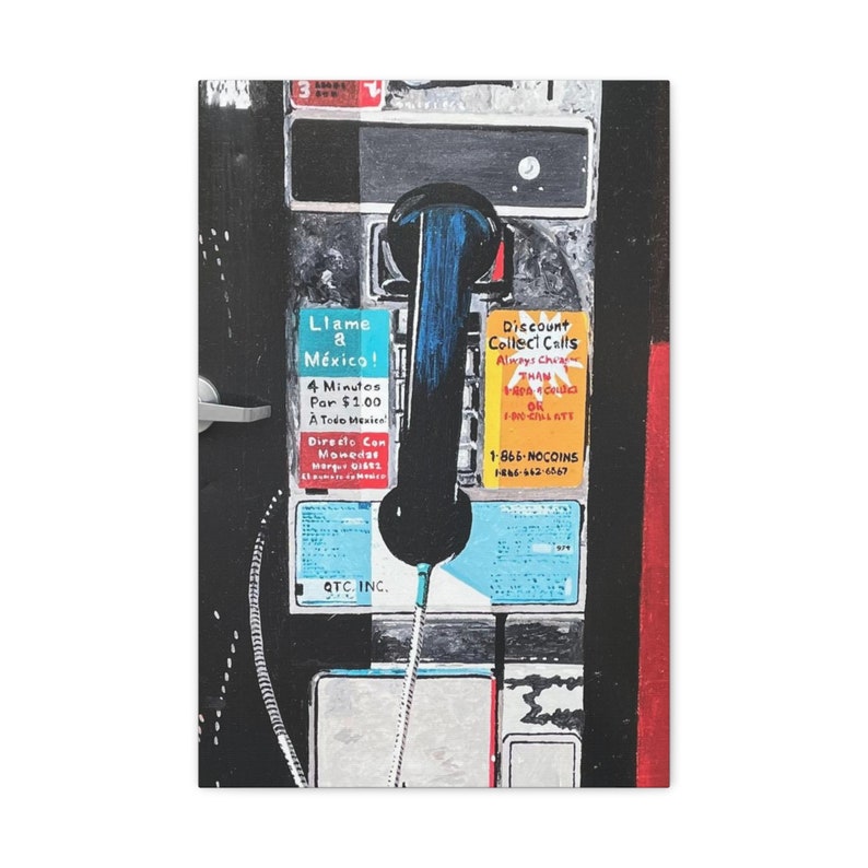 Urban Graffiti Street Art Vintage Payphone Photograph on Canvas - Etsy