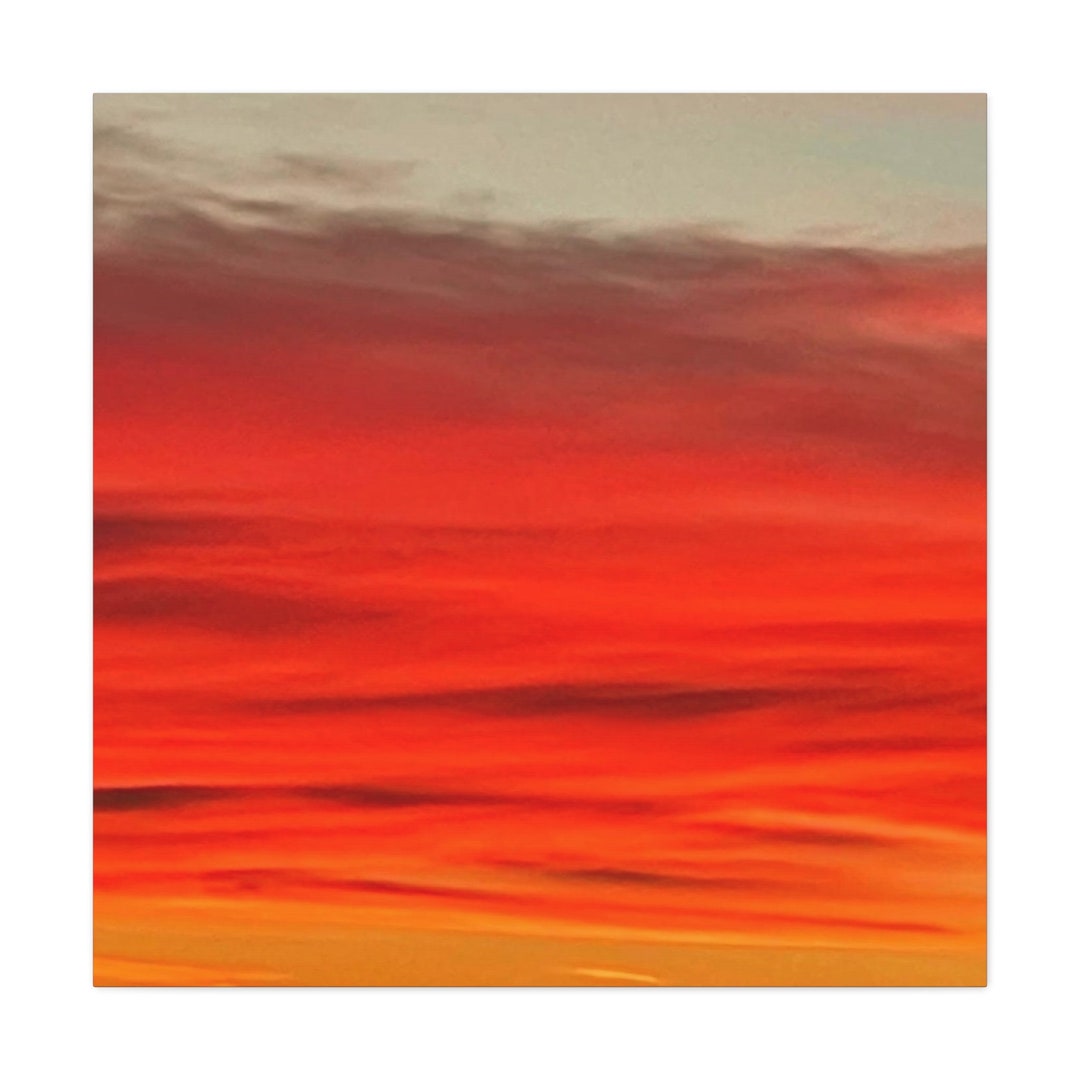 Gradient Orange Sunset Sky - Photograph on Canvas - Etsy