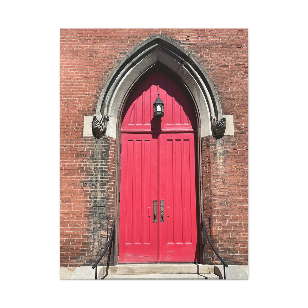 Red Gothic Church Doors, Louisville, Kentucky - Architectural ...
