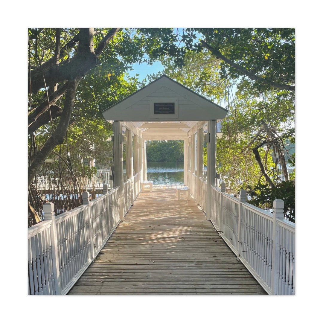 Peaceful Covered Dock Walkway in the Mangroves, Florida Art ...