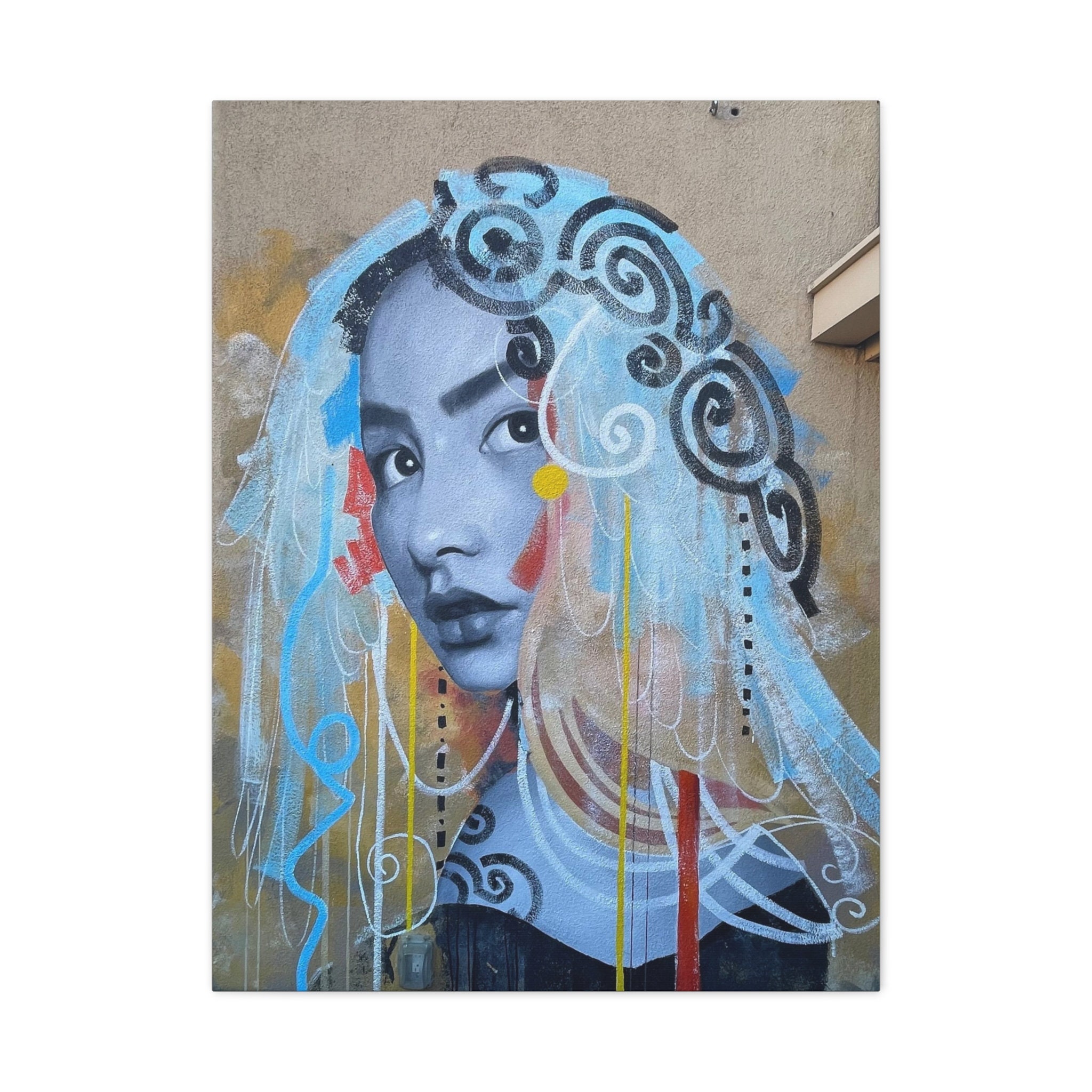 Urban Graffiti Street Art, Girl With Veil - Photograph on Canvas - Etsy