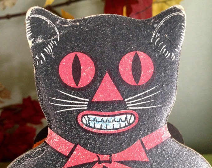 Antique Halloween Black Cat Accordion Noisemaker 1920s German Vintage ...