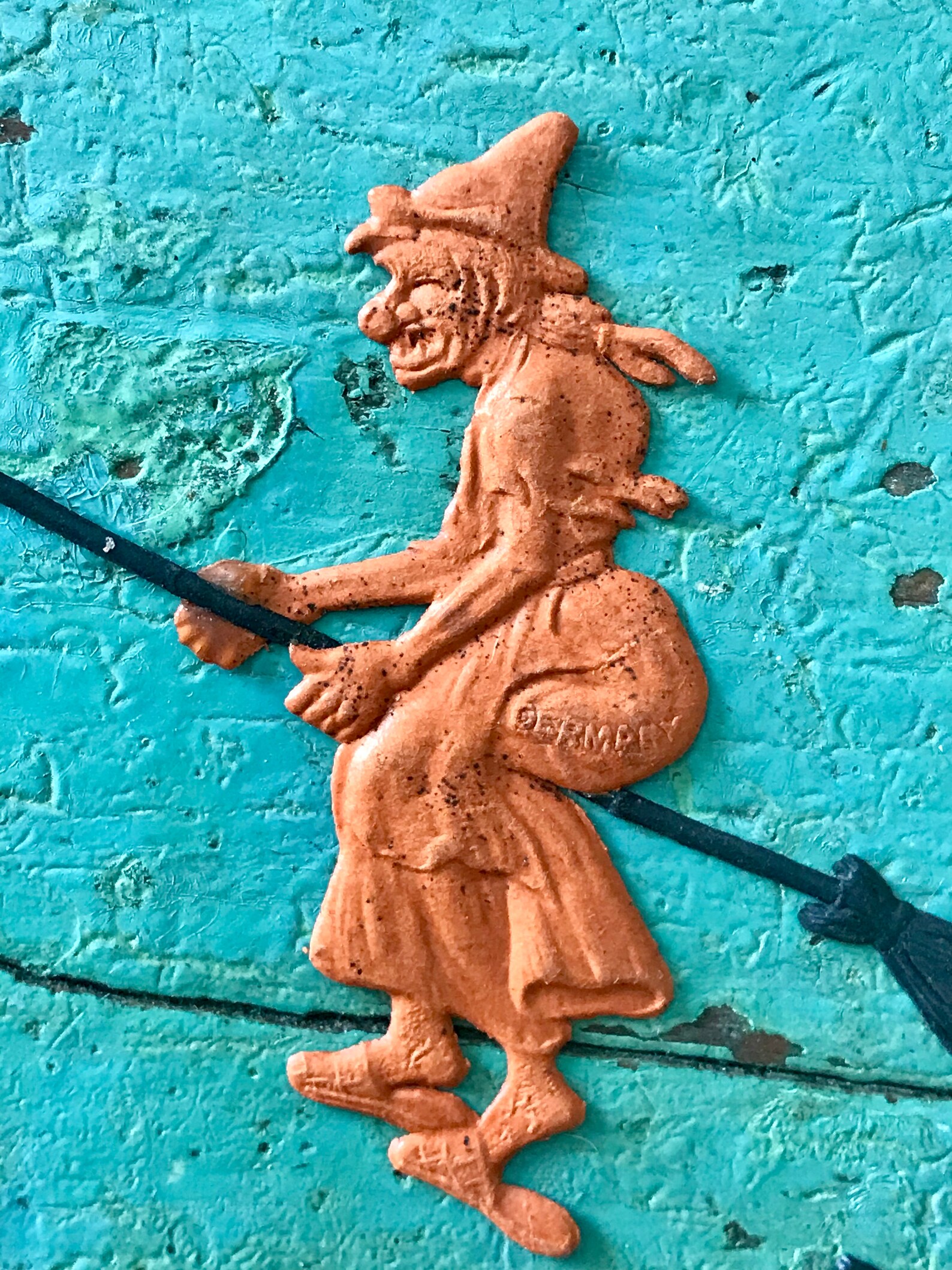 Vintage Halloween Antique German Witch Embossed Scraps Small - Etsy