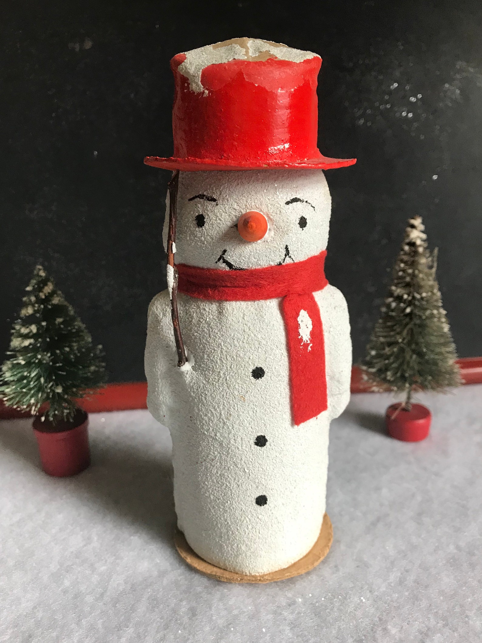 Antique Christmas Snowman Old Collectible Candy Container | Etsy