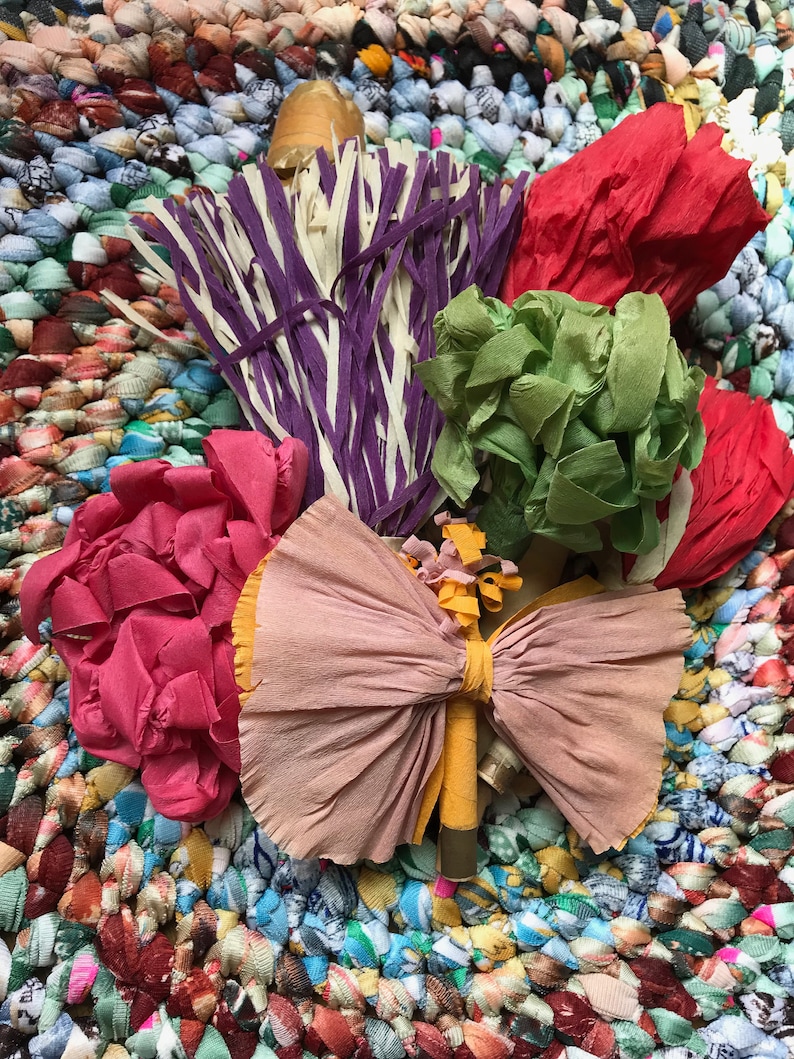 Antique Crepe Paper Flower Rose Horn Handmade Noisemaker - Etsy