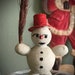Antique German Snowman With Broom Top Hat Old Snow Covered - Etsy