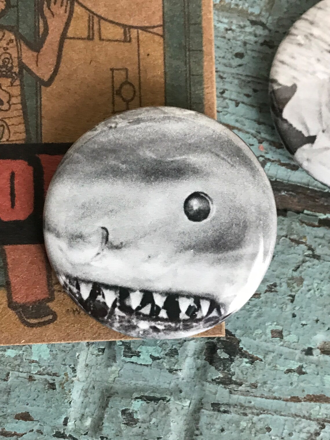 JAWS Small Buttons Set ~ Two Old Horror Film Cinephile Summer ...