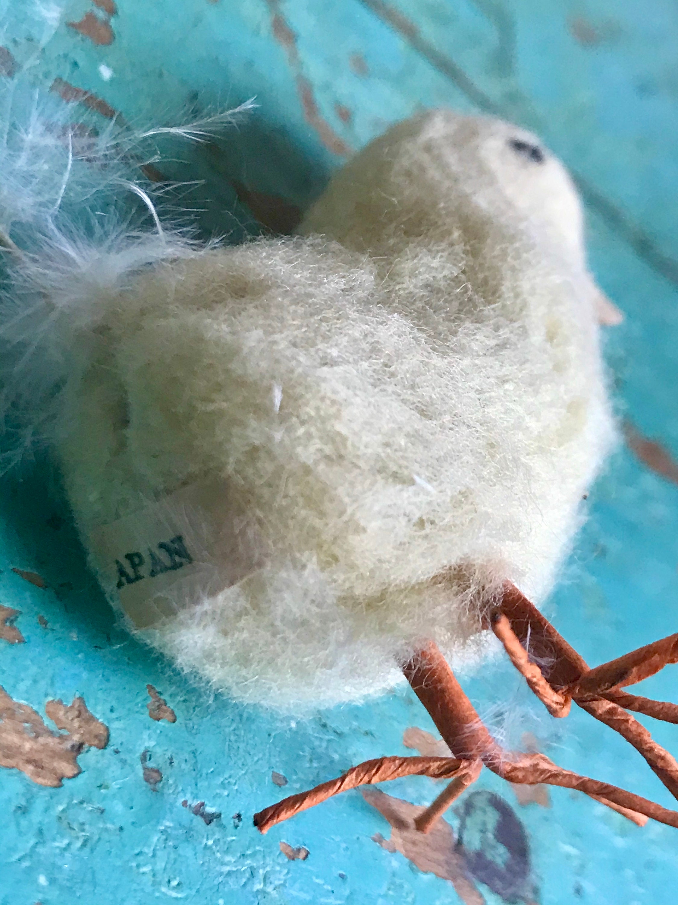 Antique Cotton Spun Vintage Easter Chickens Set of 3 Old Collectible ...