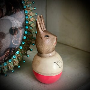 Antique Celluloid Roly Poly Bunny Rabbit Old Collectible Easter Holiday ...