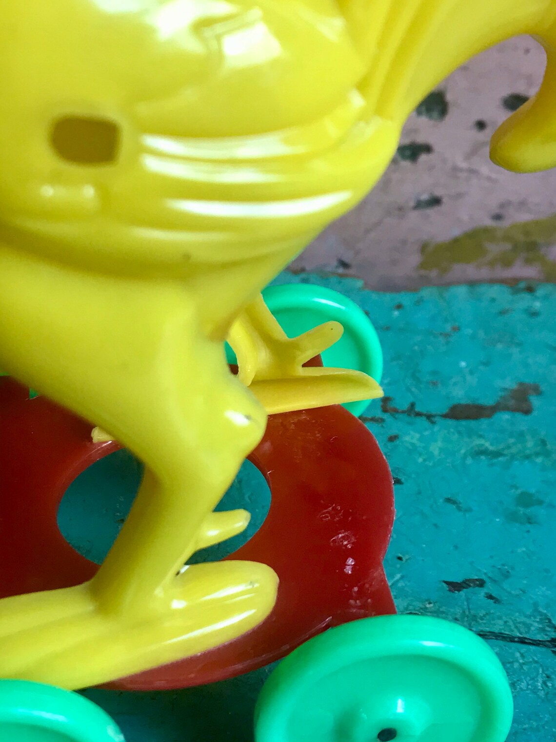 Vintage Easter Rooster Old Collectible Rosbro Plastic Pull Toy 1960s ...