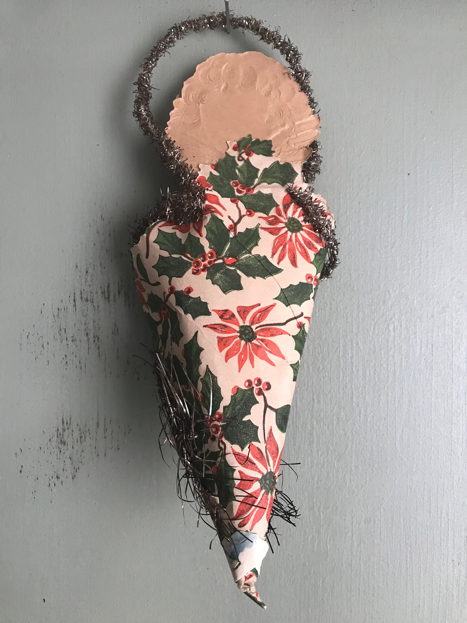 Antique Victorian Christmas Cornucopia Old Santa Claus Scraps | Etsy