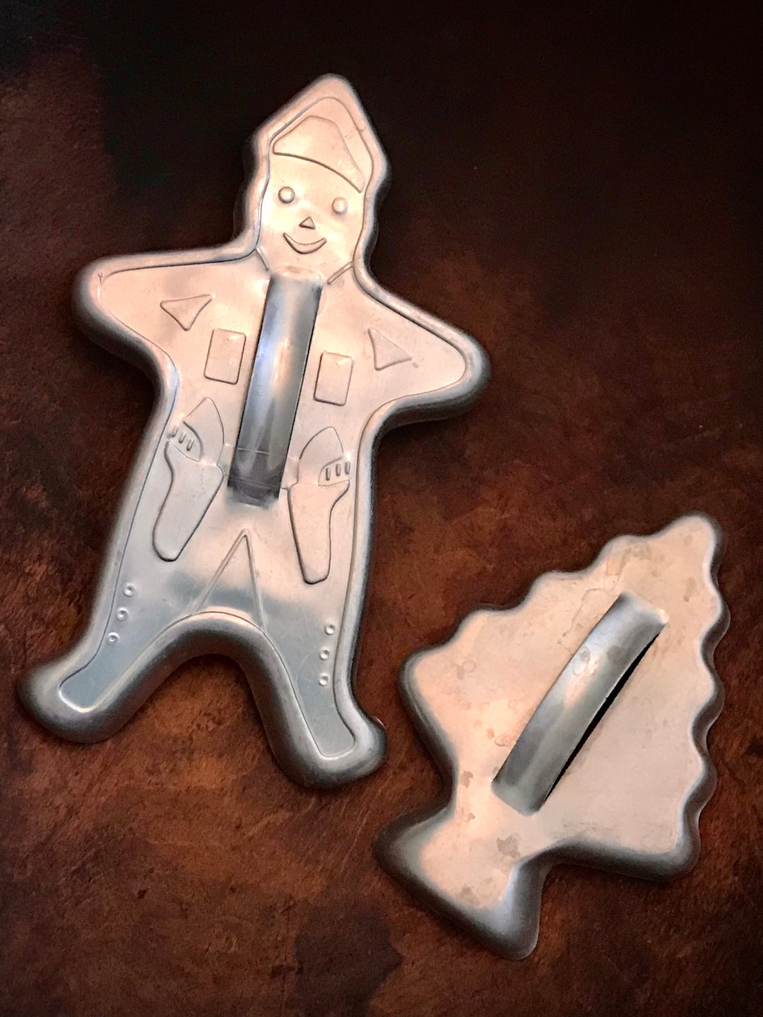 Vintage Aluminum Cookie Cutters Set of Two Gingerbread Man Christmas ...