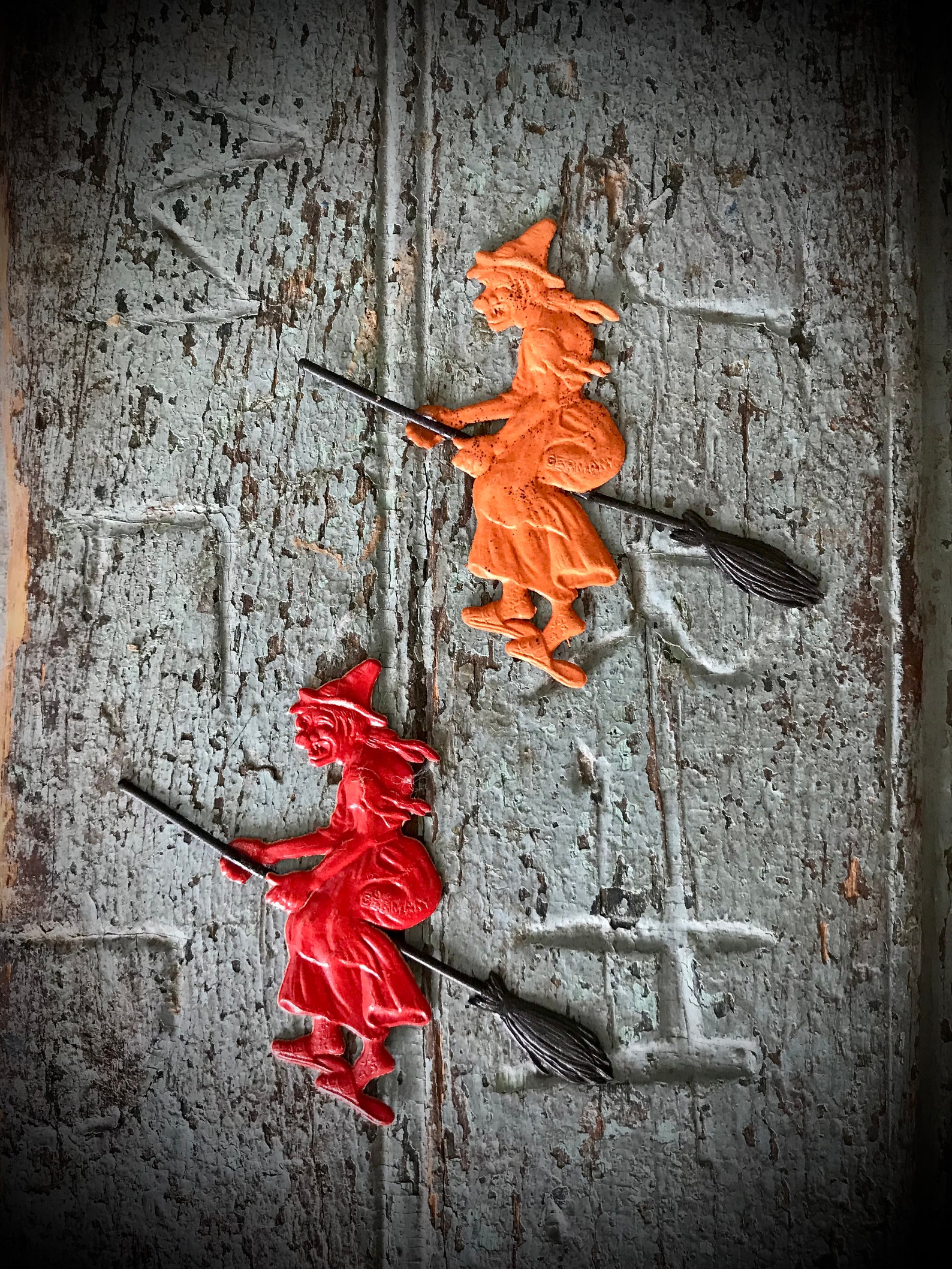 Vintage Halloween Antique German Witch Embossed Scraps Small - Etsy