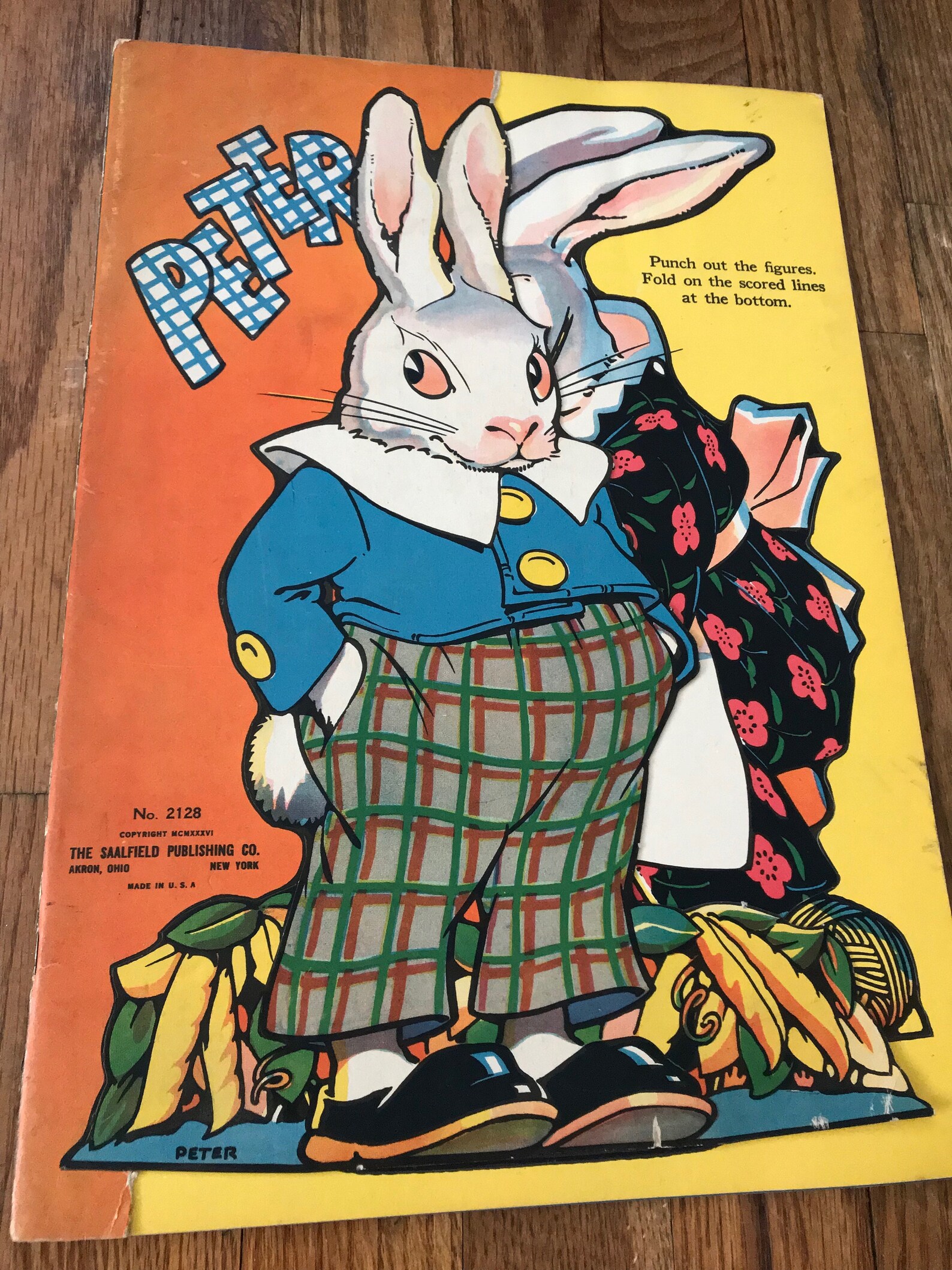 Antique Peter Rabbit Great Big Cut Outs Book Flopsy Mopsy | Etsy