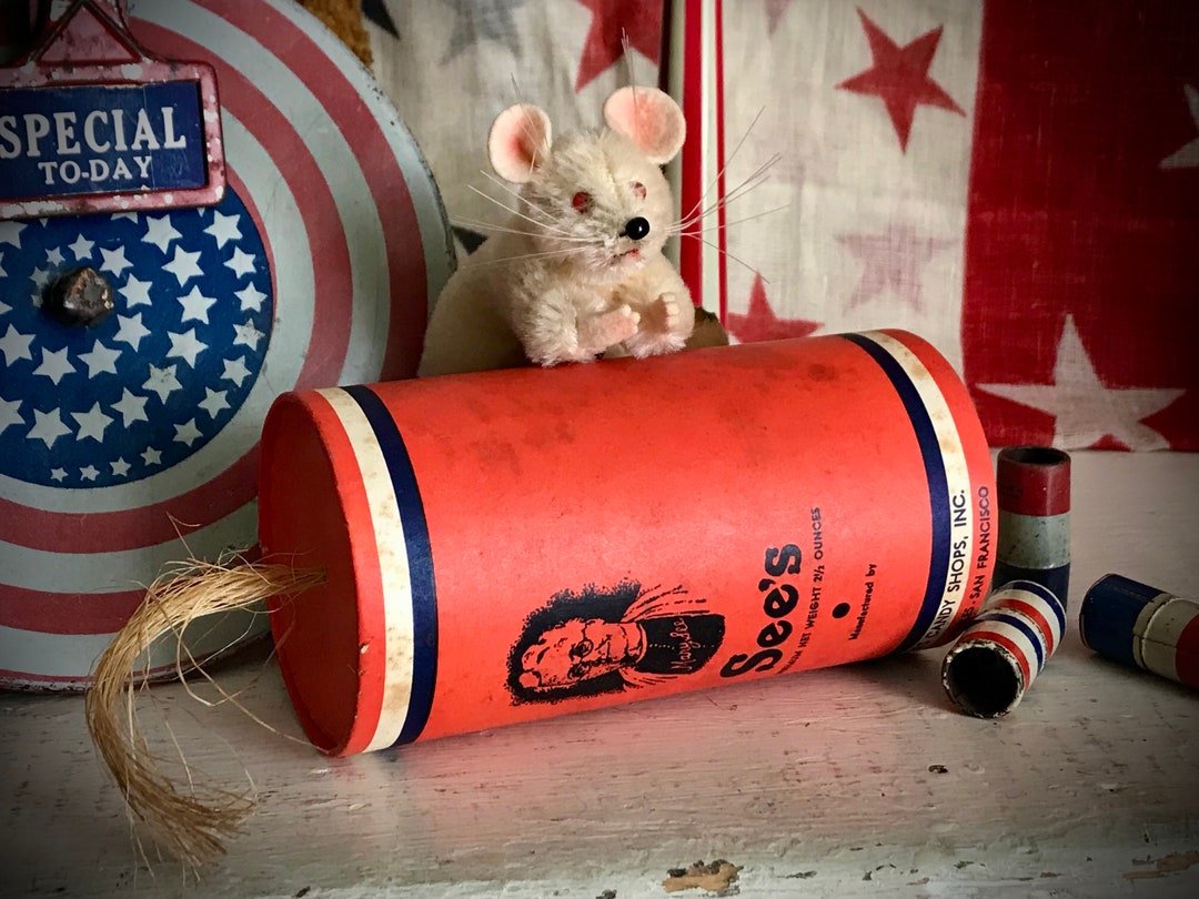 Vintage Patriotic Dynamite Firecracker Candy Container Old 1960s Box ...