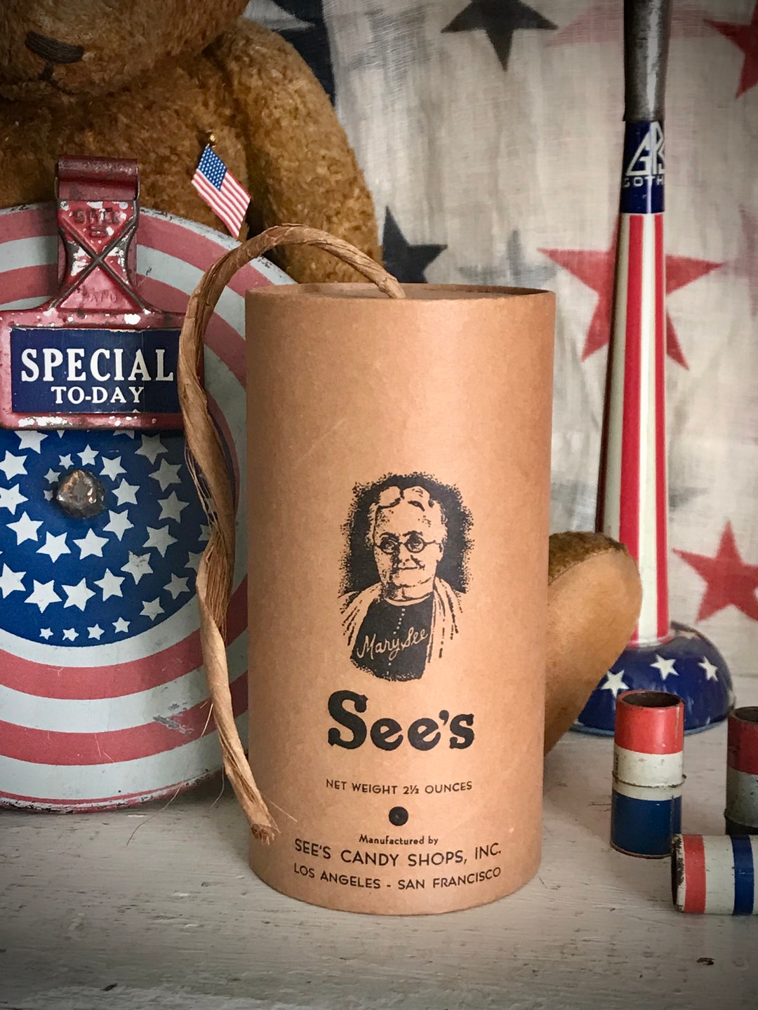 Vintage Patriotic Dynamite Firecracker Candy Container Old 1960s Era ...