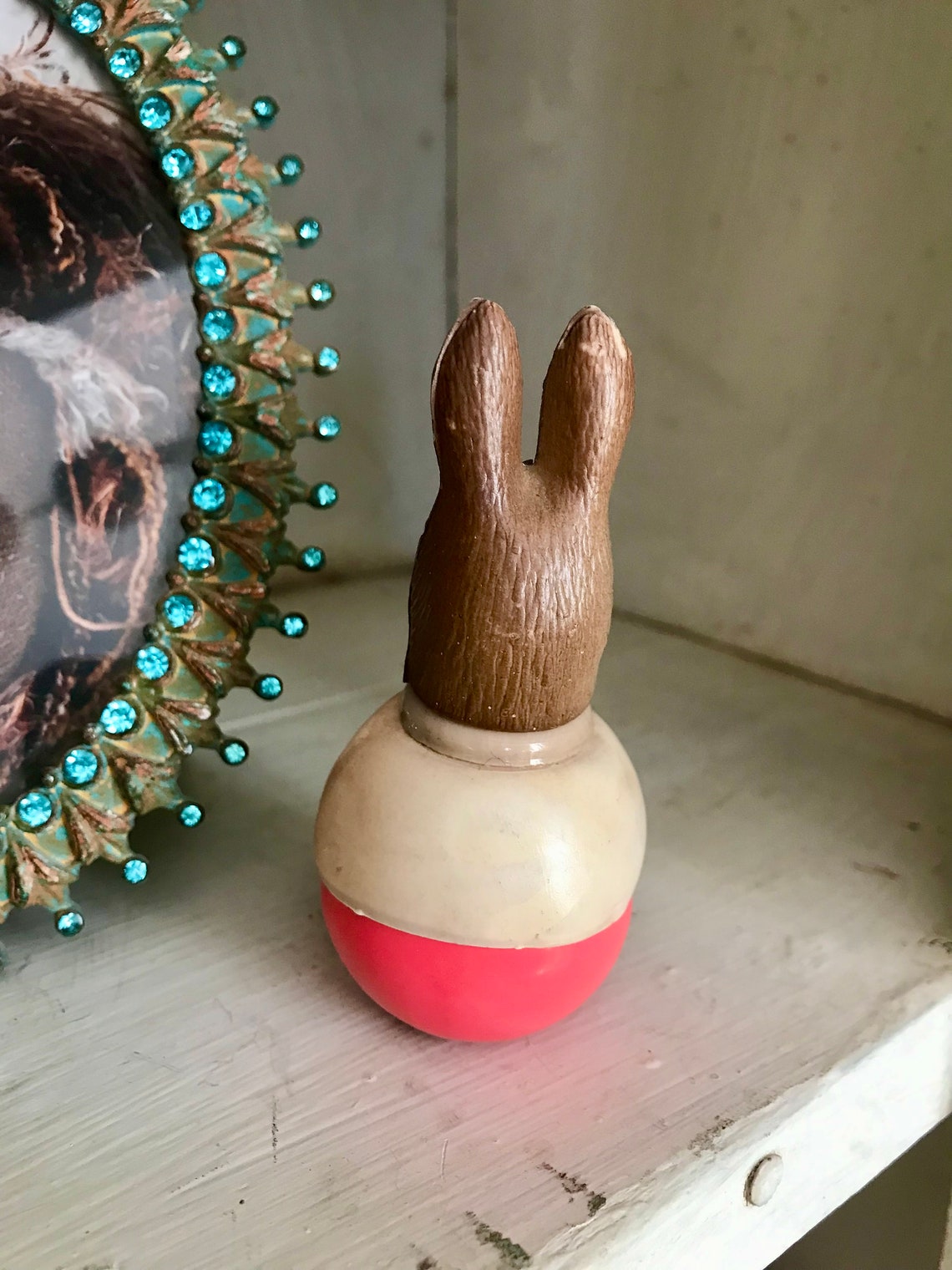 Antique Celluloid Roly Poly Bunny Rabbit Old Collectible | Etsy