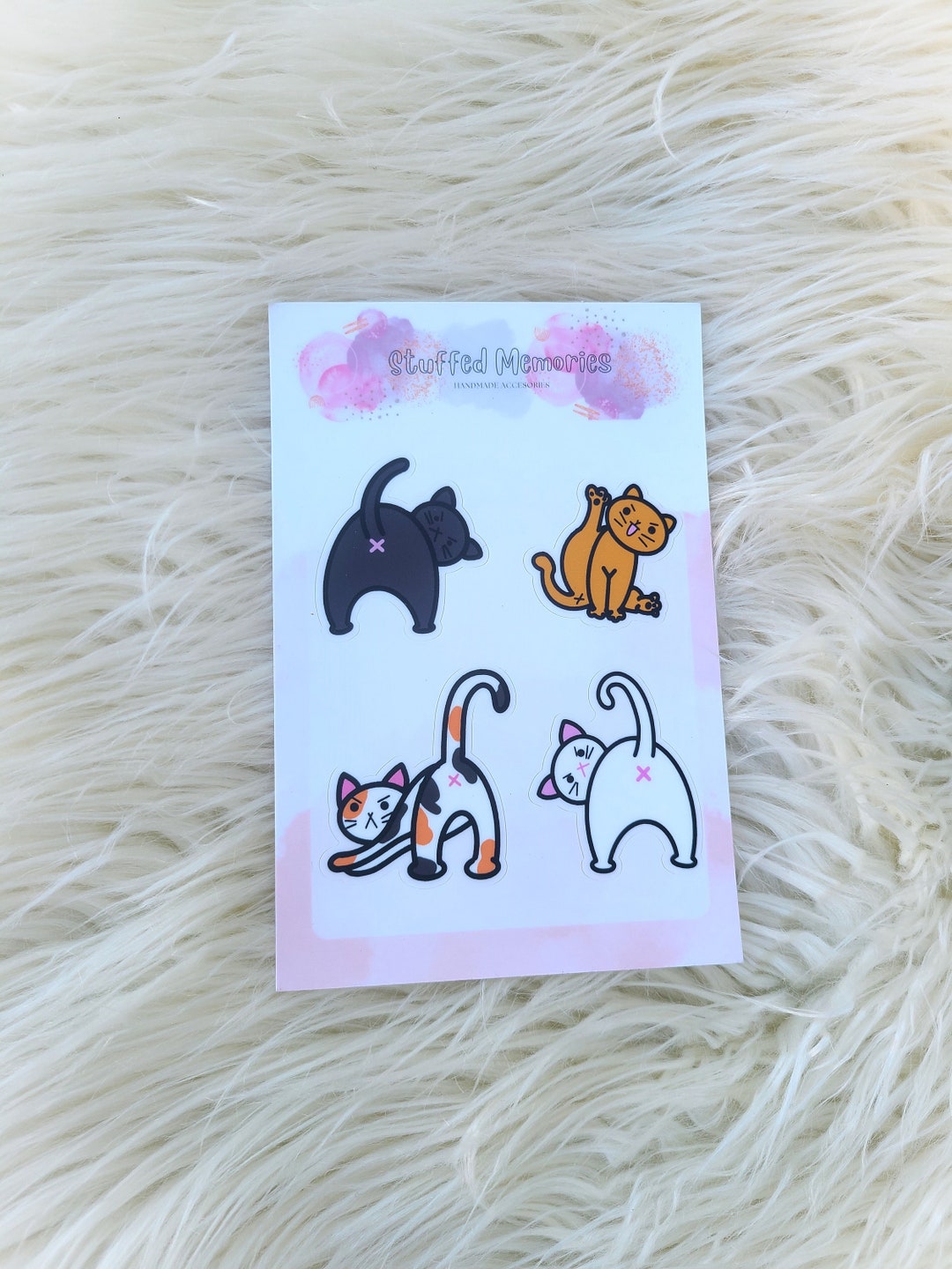 Cat Sticker Sheet, Sour Puss, Grumpy Cat, Kitty, Waterproof, Cat Lover ...