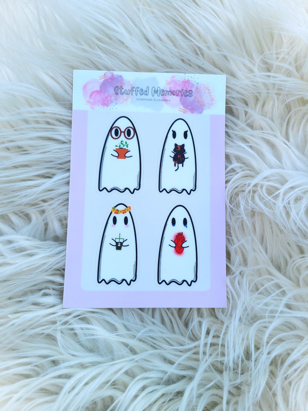 Ghost Stickers, Sticker Sheet, Ghosties, Spirits, Summerween, Spooky ...