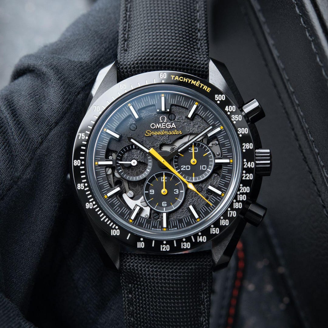 Omega Speedmaster Dark Side of the Moon Apollo 8 STRAPS Black Ceramic ...