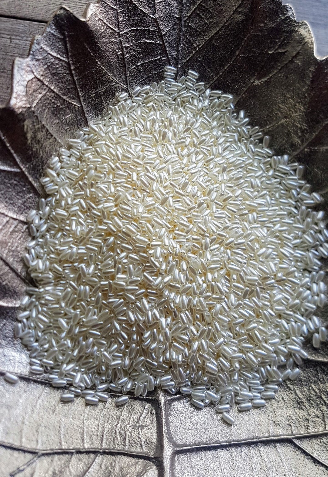 3x6mm Ivory Pearl Rice Beads(100/250/500 Beads) 1.5mm Hole for Beading ...