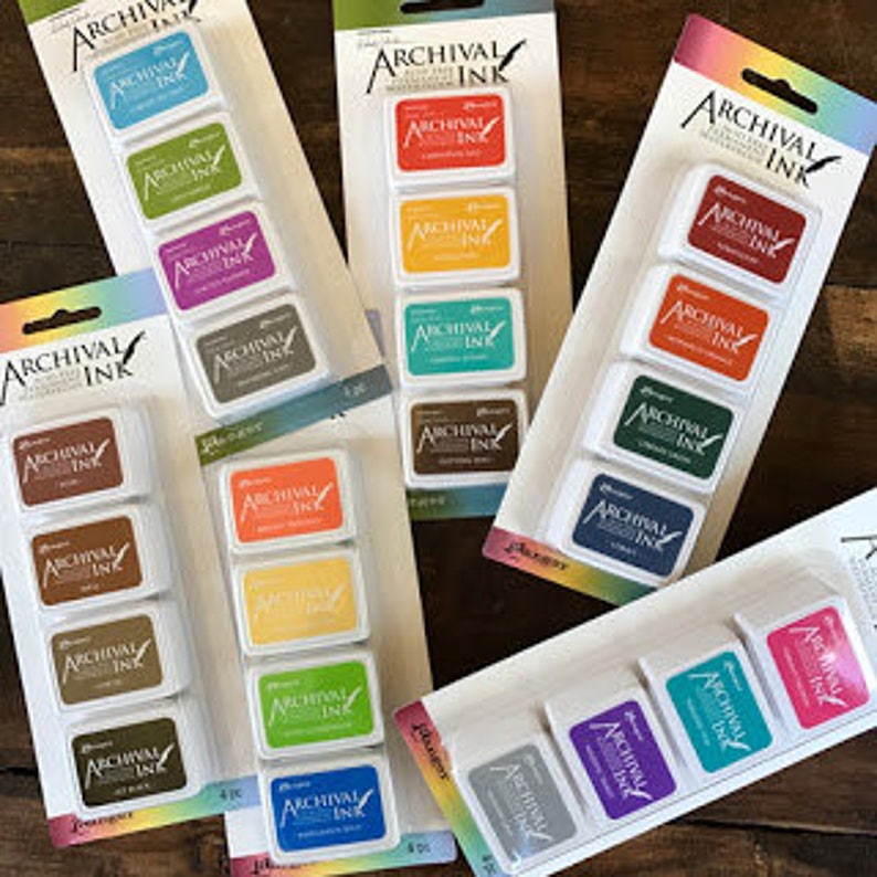 Archival MINI Ink Pads 6 Sets 24 Colors Ranger | Etsy