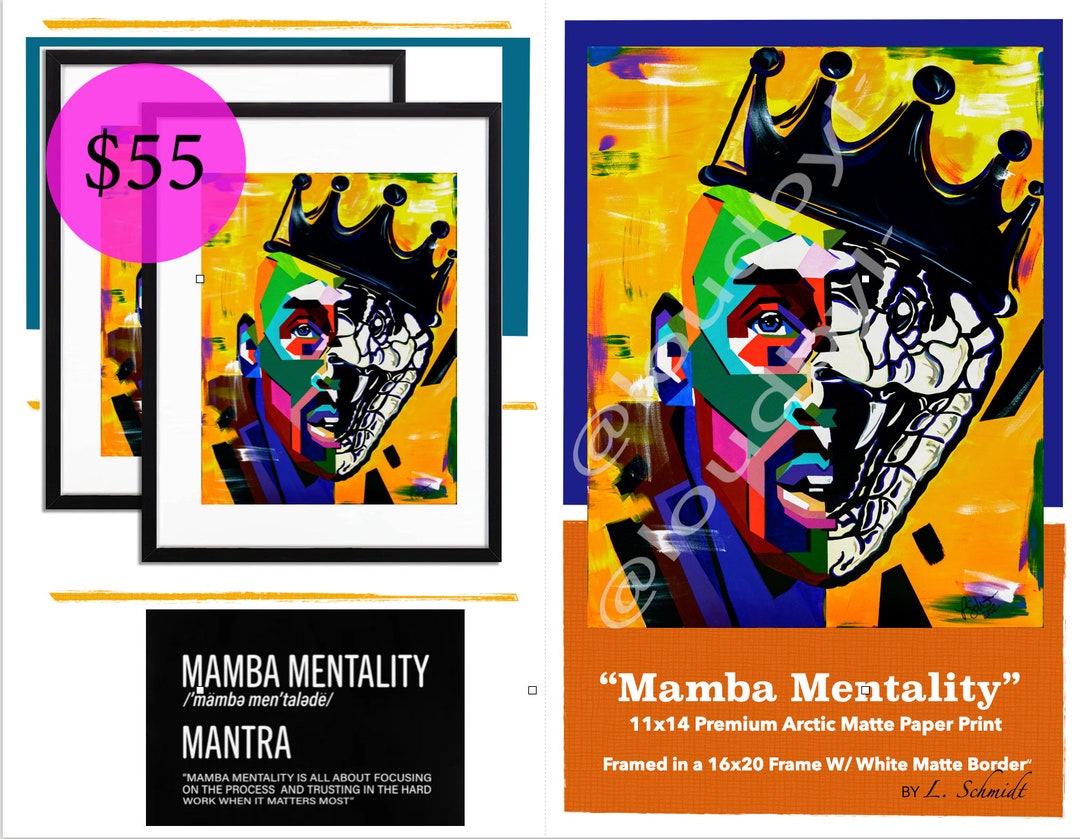 Limited Series "kobe - Mamba Mentality" Framed Print - Etsy
