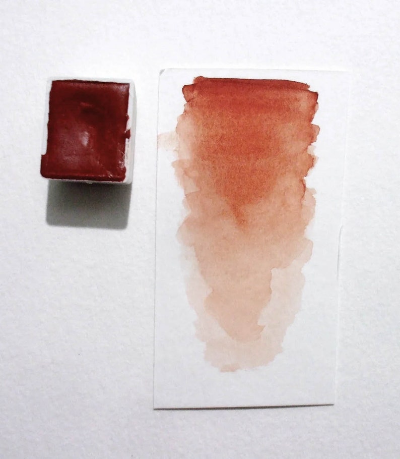 Ercolano Red Handmade Watercolor Paint Art Supply Artist - Etsy
