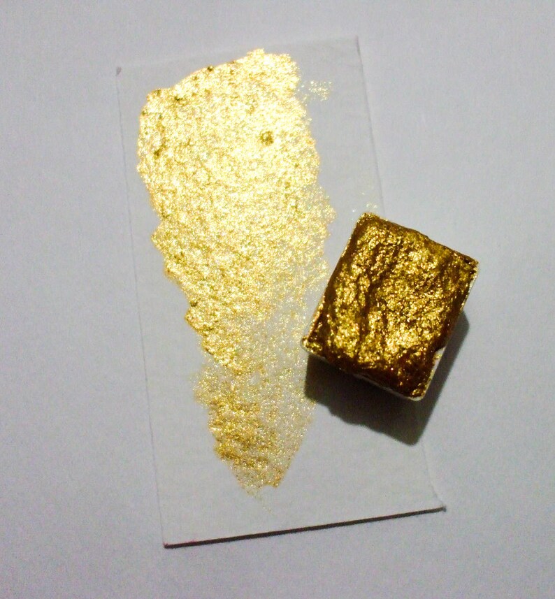 Pale Gold Mica Handmade Watercolor Paint Metallic Paint - Etsy