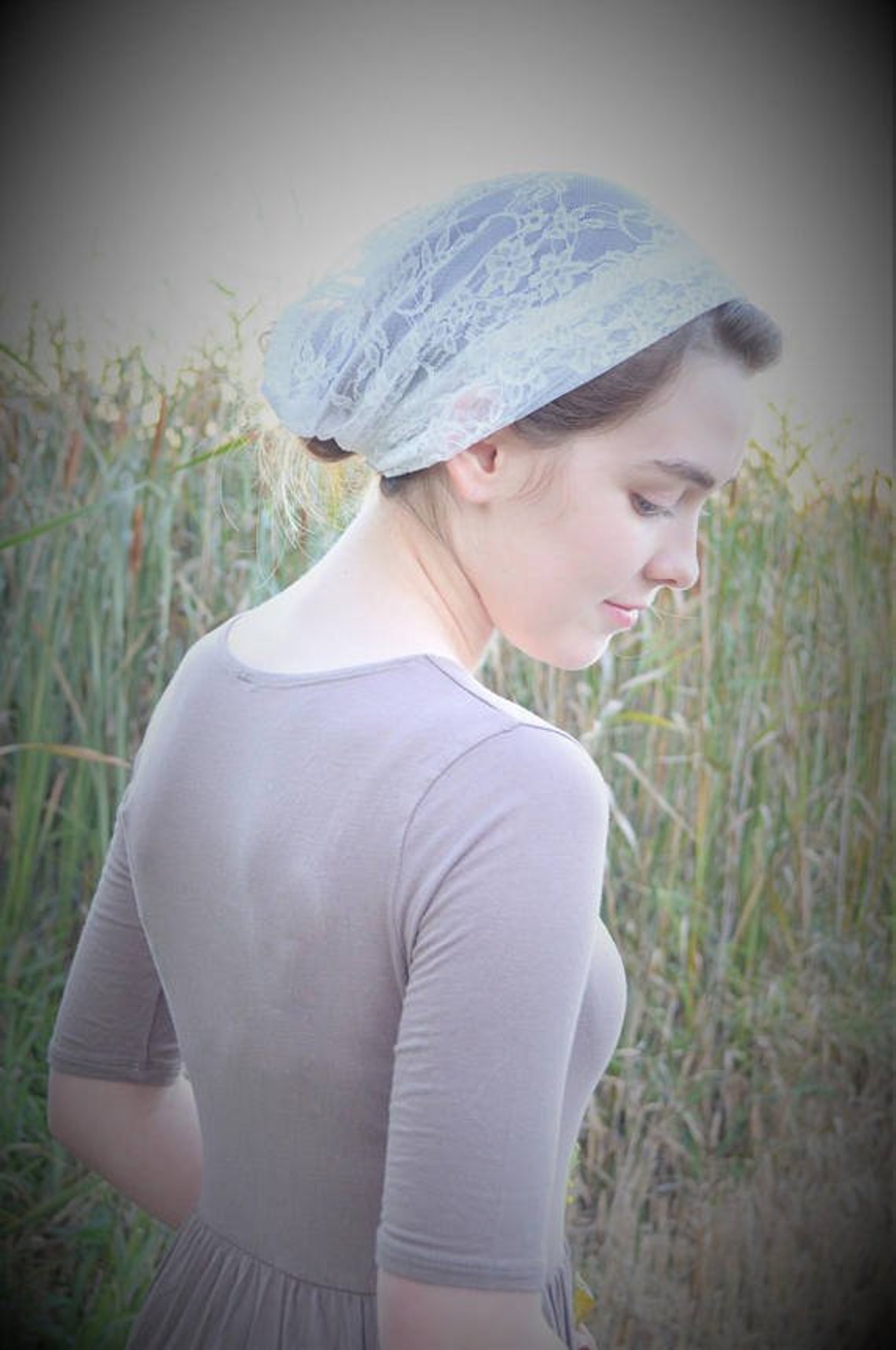 Soft Ivory Veil With Ties Ivory Chapel Veil for Mass Veil - Etsy