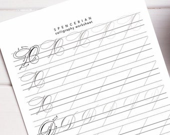 Spencerian Script Practice Sheets