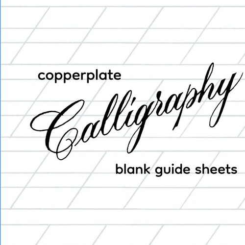 Blank Copperplate Calligraphy Guide Sheets Digital Download - Etsy