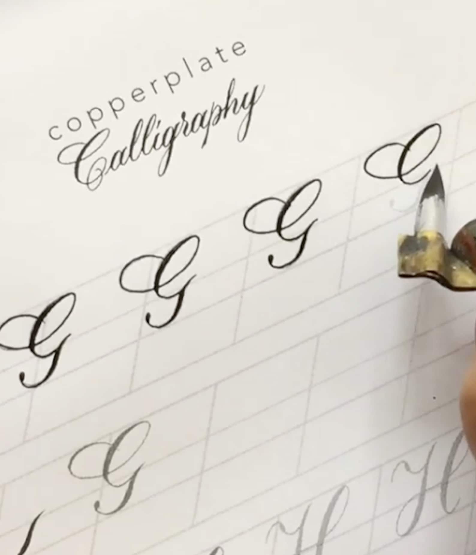 Copperplate Calligraphy Practice Sheets Digital Worksheets - Etsy Australia