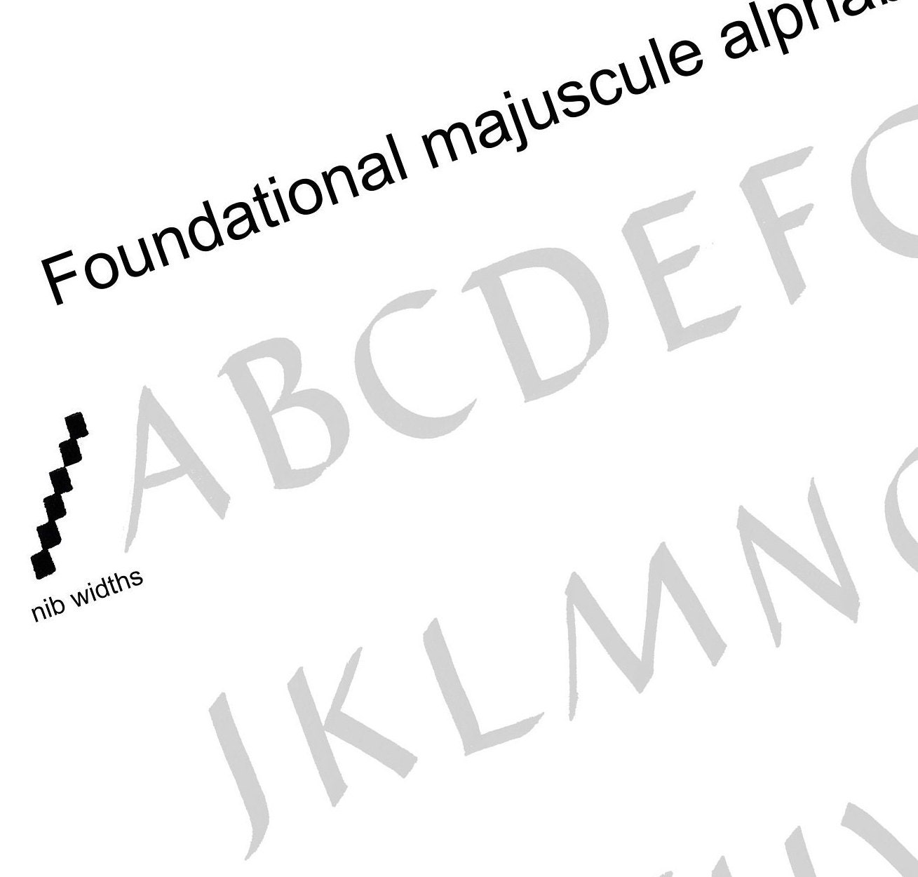 Foundational Calligraphy Practice Sheets - Board Edge Pen Tutorial ...