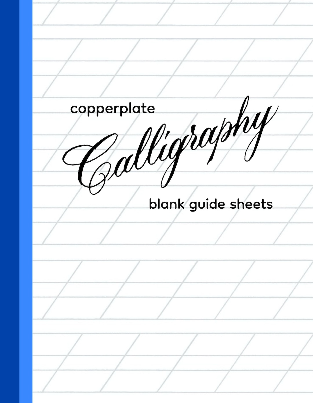 Blank Copperplate Calligraphy Guide Sheets | Digital Download | 19 Pages | Pointed Pen Practice ...