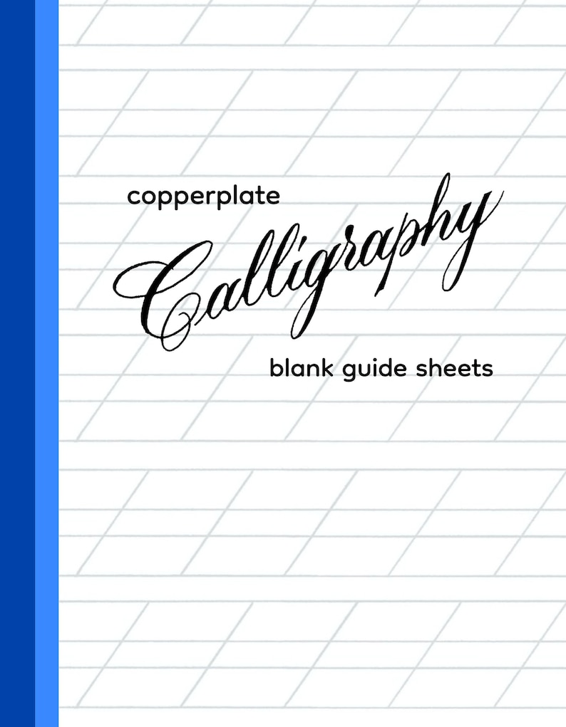 Blank Copperplate Calligraphy Guide Sheets | Digital Download | 19 ...