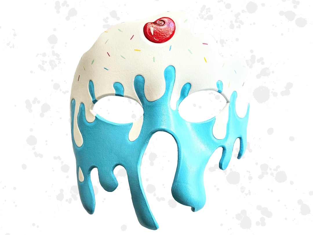 Ice Cream Costume Leather Mask - Made to Order - Carnival/masquerade ...