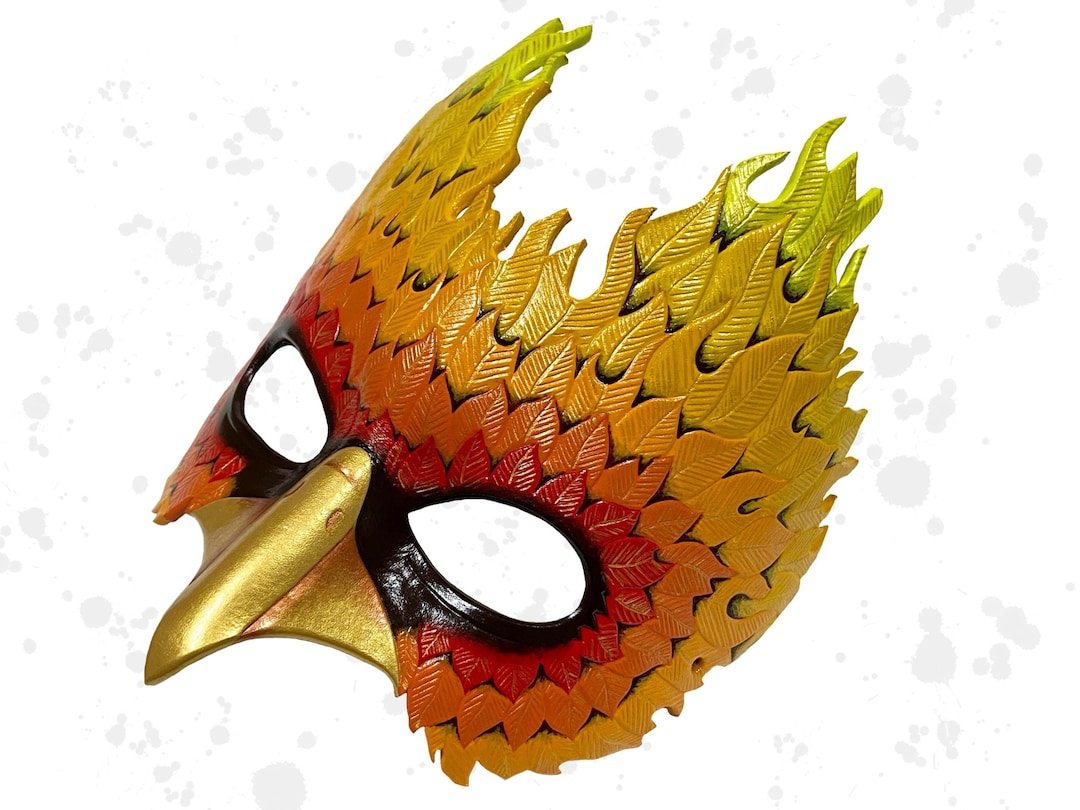 Phoenix Leather Costume Mask - Made to Order - Carnival/masquerade ...