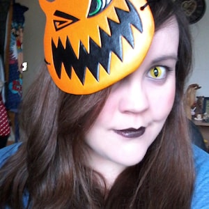 Halloween Town Pumpkin Mask/hat - Made to Order - Cosplay/halloween ...