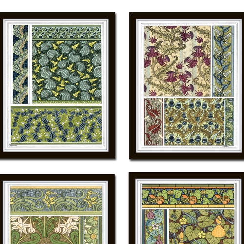 Art Nouveau Print Set No. 1 Giclee Art Botanical Art Print - Etsy