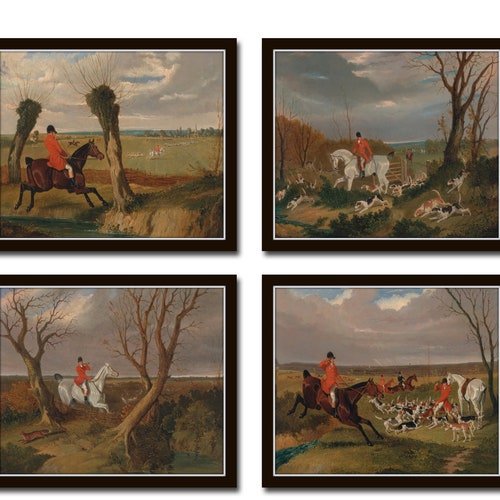 Fox Hunting Prints Gallery Wall Set No. 1 Giclee Wall Art - Etsy