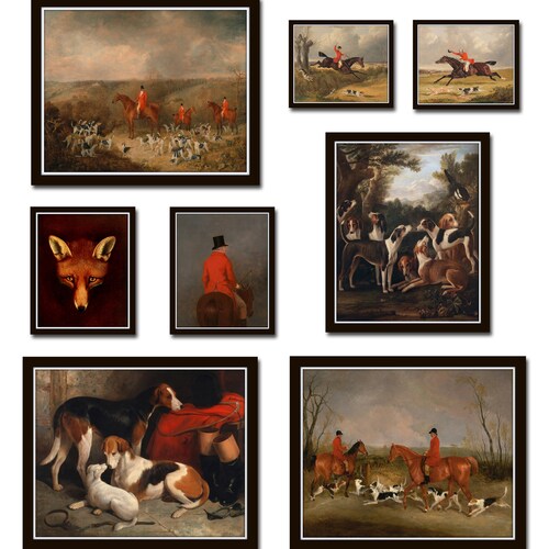 Fox Hunting Prints Gallery Wall Set No. 1 Giclee Wall Art - Etsy