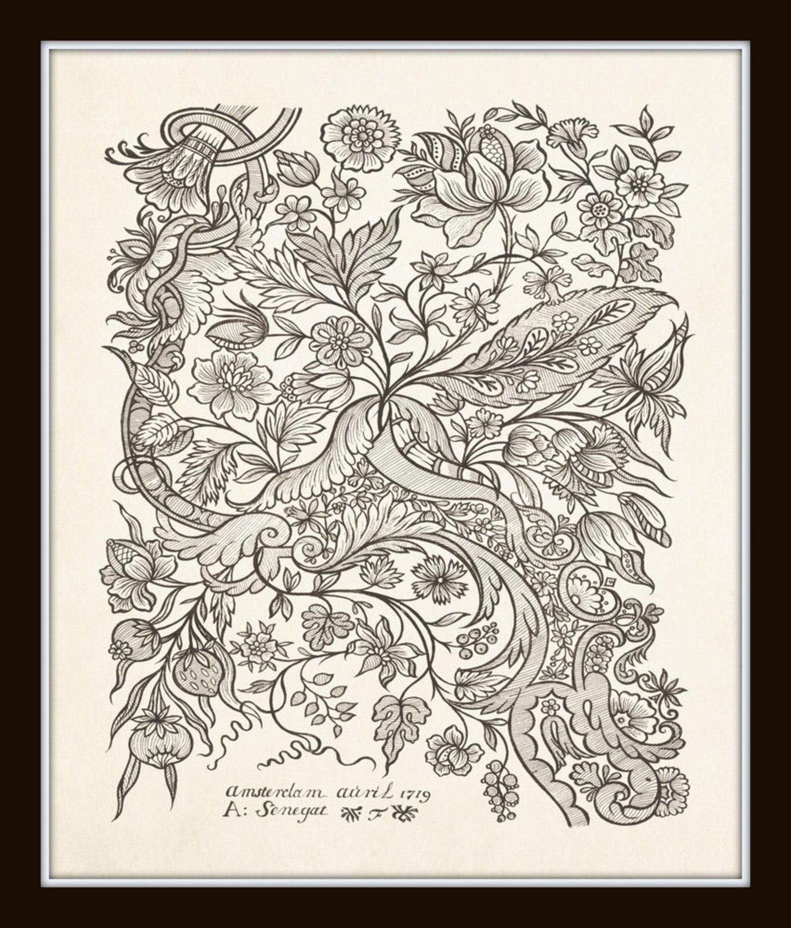 Vintage Textile Designs Print Set, Botanical Prints, Giclee, Art Prints ...