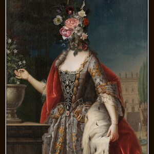 Altered Art Portrait Catherine, Collage Art, Portrait Art, Wall Art ...