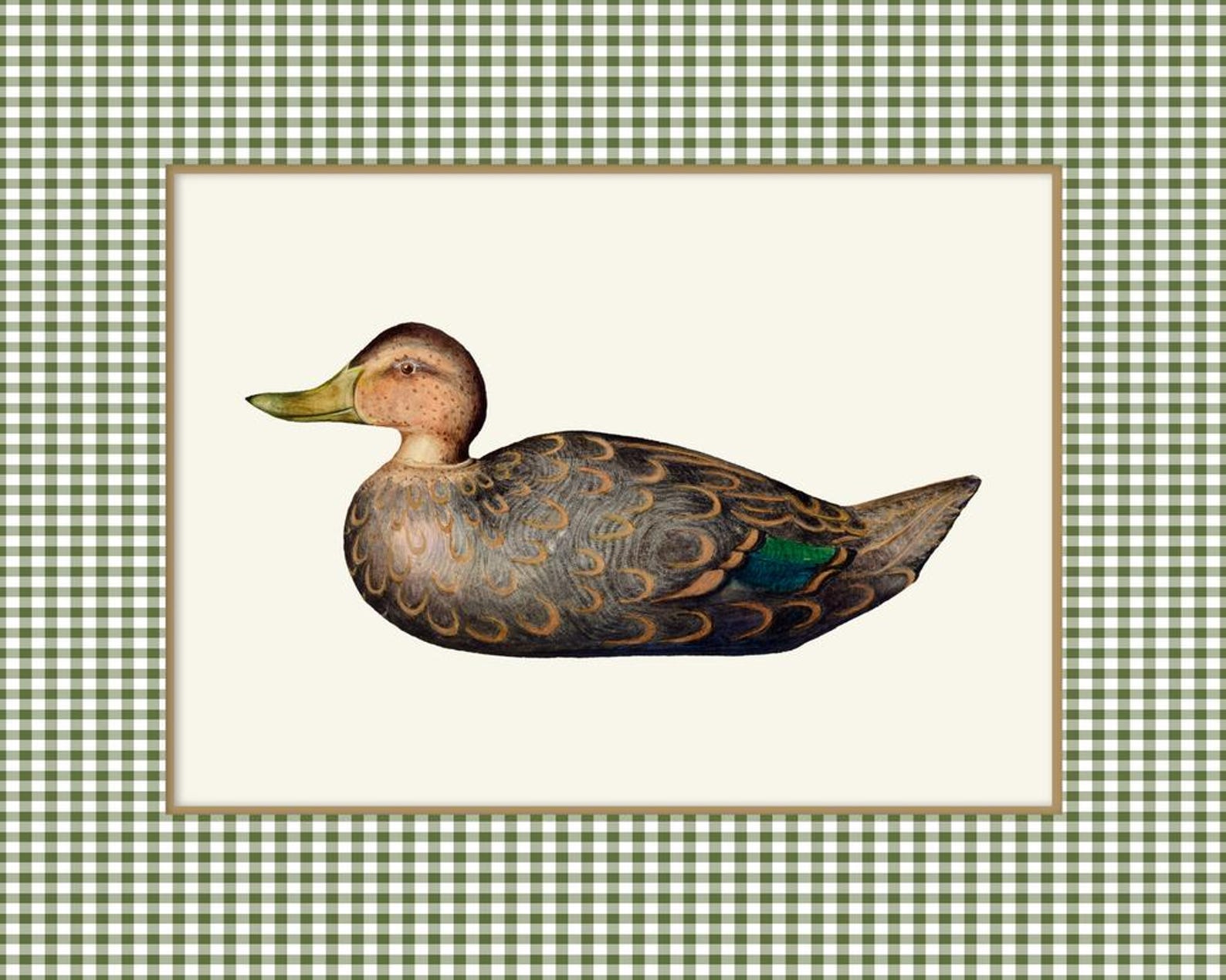 Vintage Wood Duck Decoys Collage Print Set, Giclee Art Print, Hunting ...