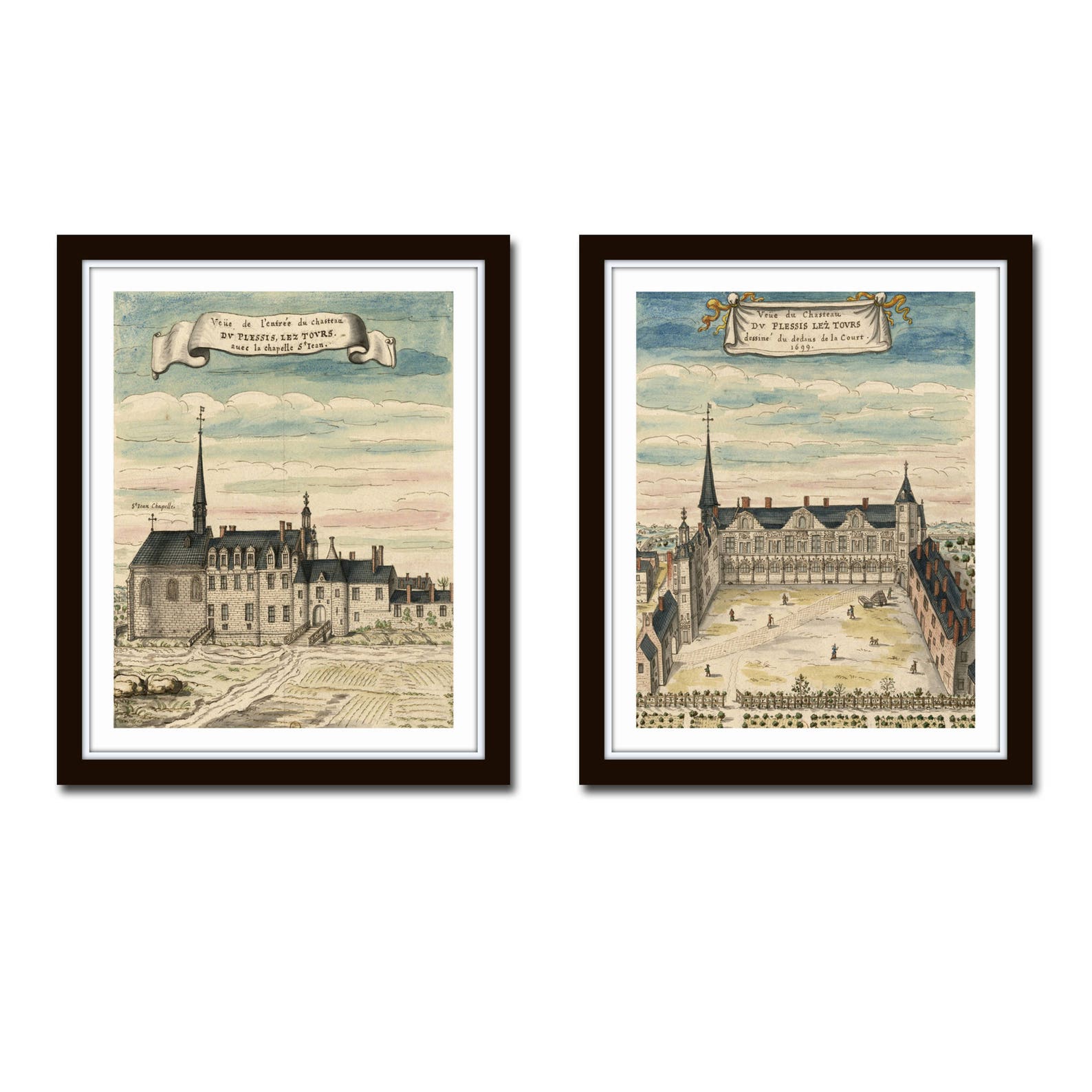 French Chateau Print Set No.1 French Architecture Prints - Etsy